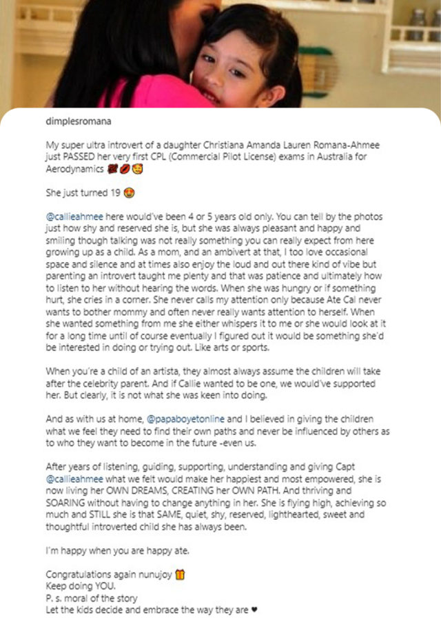 Dimples Romana Cheers Callie On Her First Pilot Exam