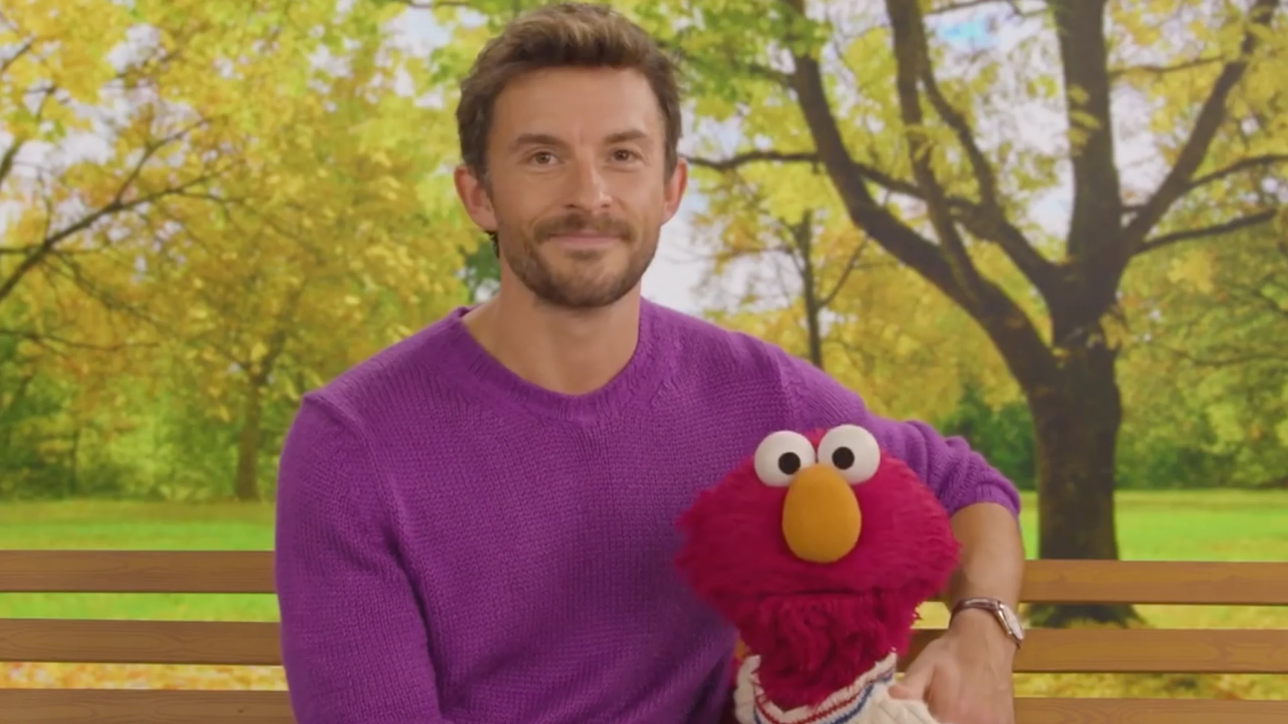 Elmo and Jonathan Bailey Team Up for a Lesson on Mindfulness